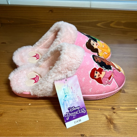 Disney | Shoes | Disney Princess Pink Big Gurls Slipon Slippers Nwt ...